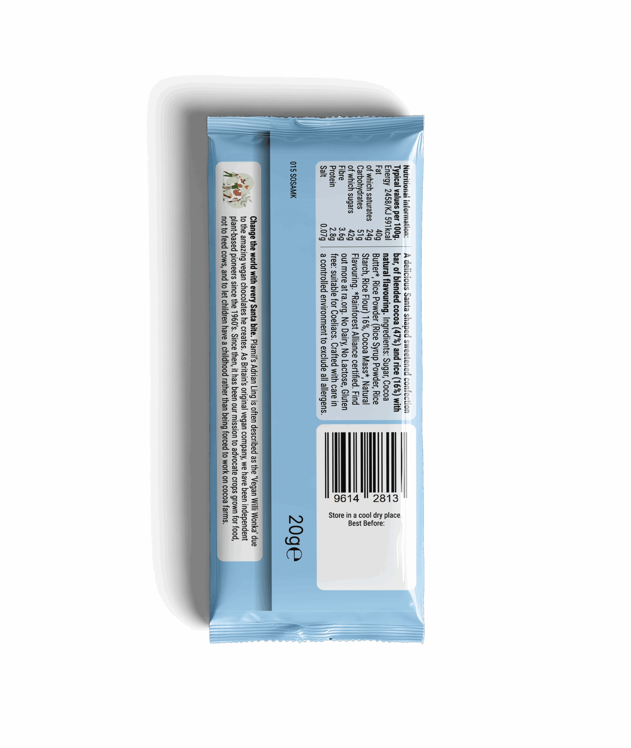 Plamil Vanilla Chocolate Santa Bar - Plamil
